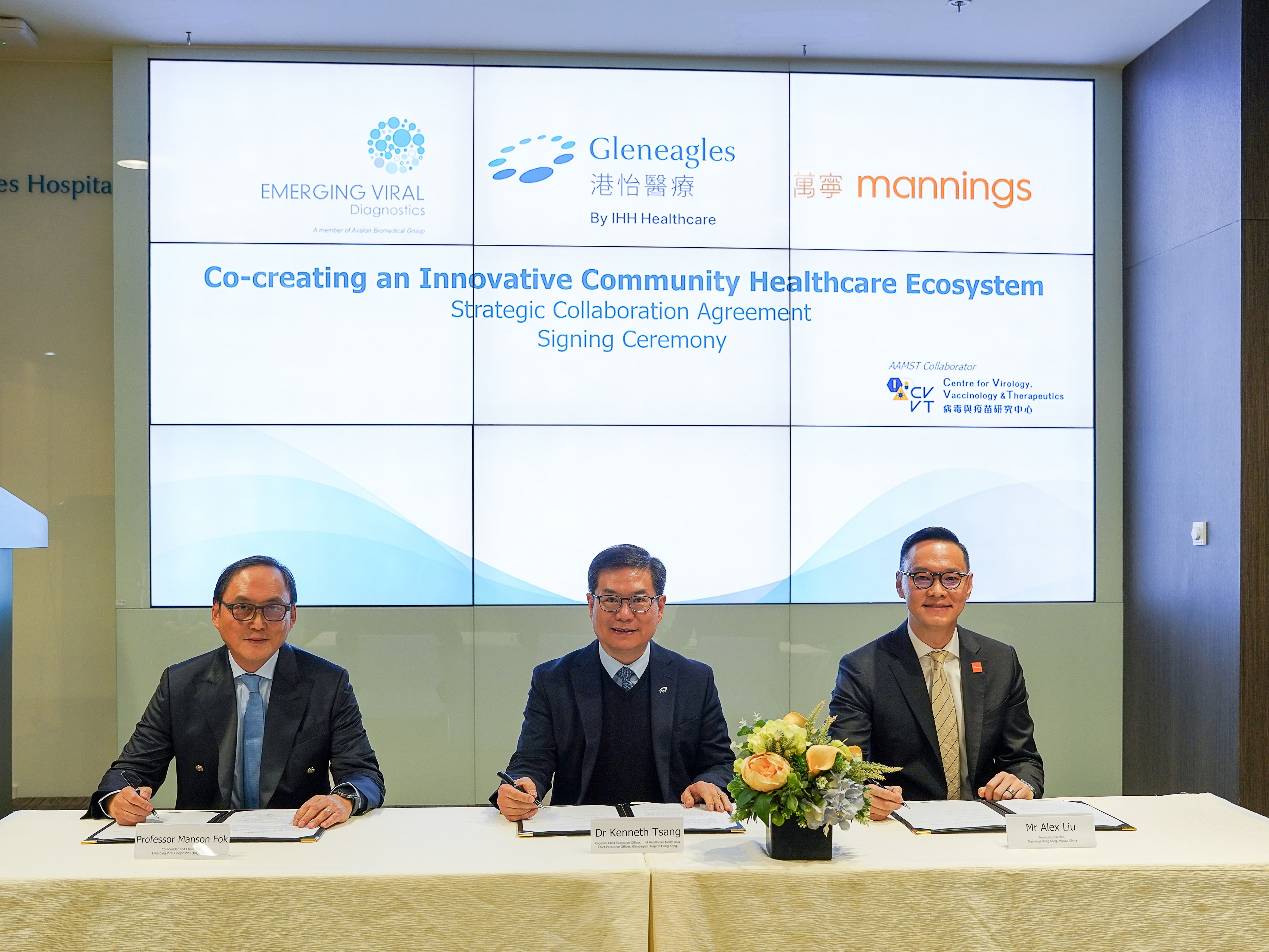 Emerging Viral Diagnostics, Gleneagles Hong Kong and Mannings ...